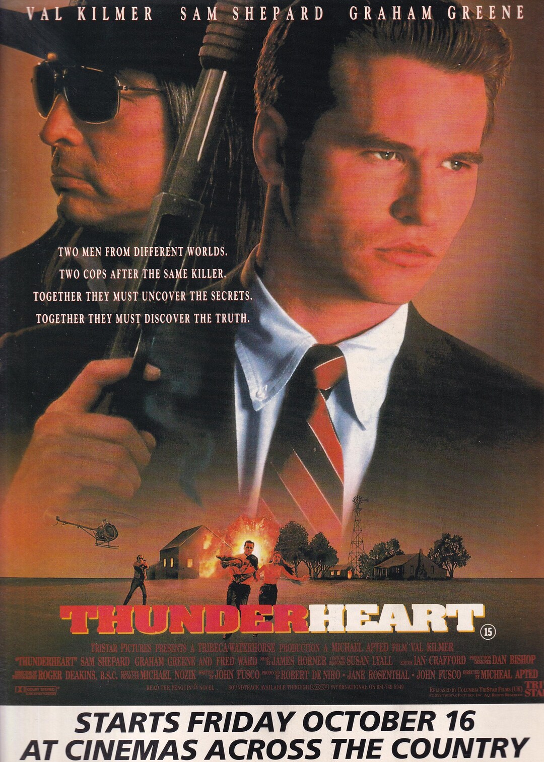 Original Vintage Mini Poster / Magazine Clipping - Thunderheart (val ...