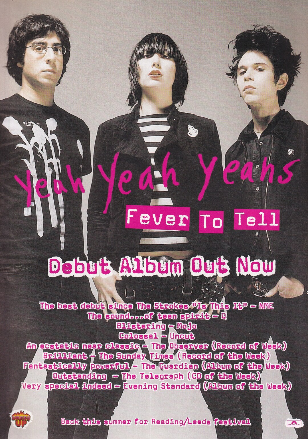 Original Vintage Mini Poster / Magazine Clipping Yeah Yeah Yeahs Fever ...