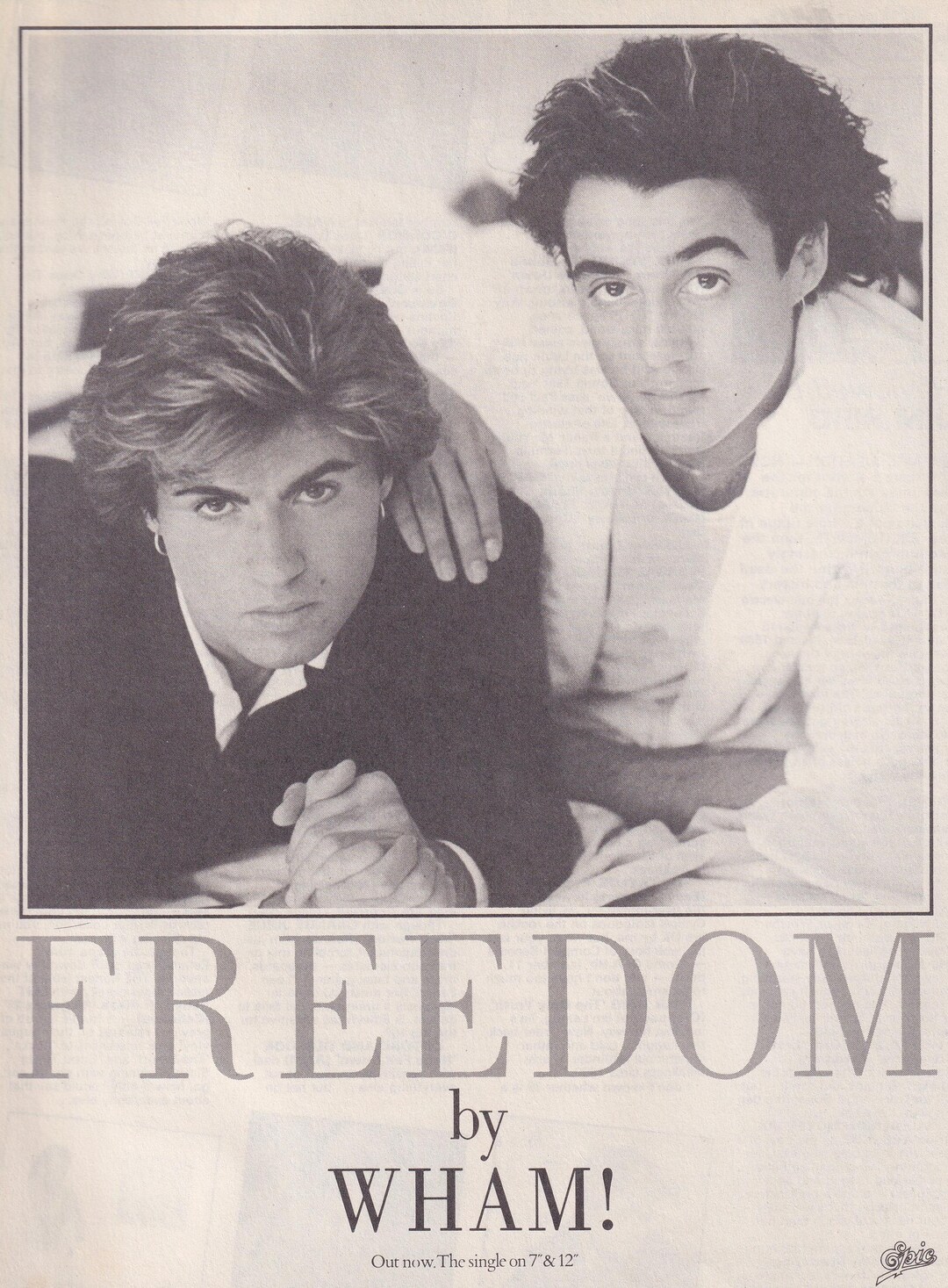 Original Vintage Mini Poster / Magazine Clipping - Wham! - Freedom - Etsy