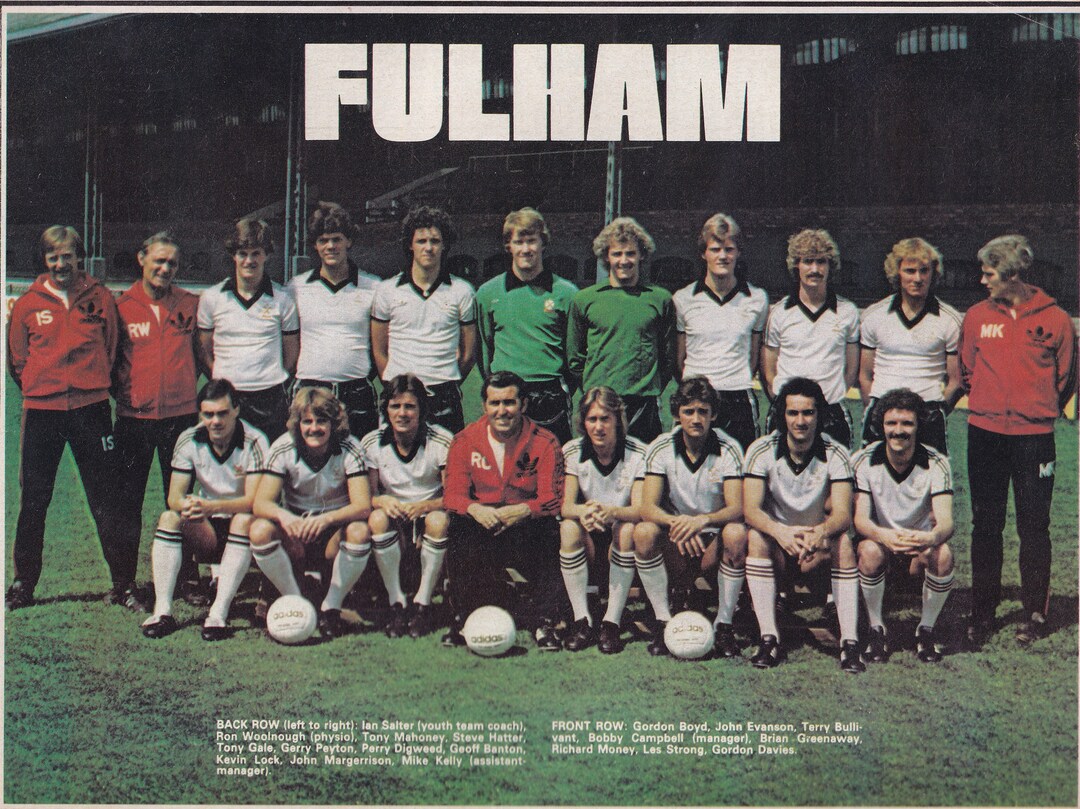 Original Vintage Mini Poster / Magazine Clipping Fulham Football Club ...