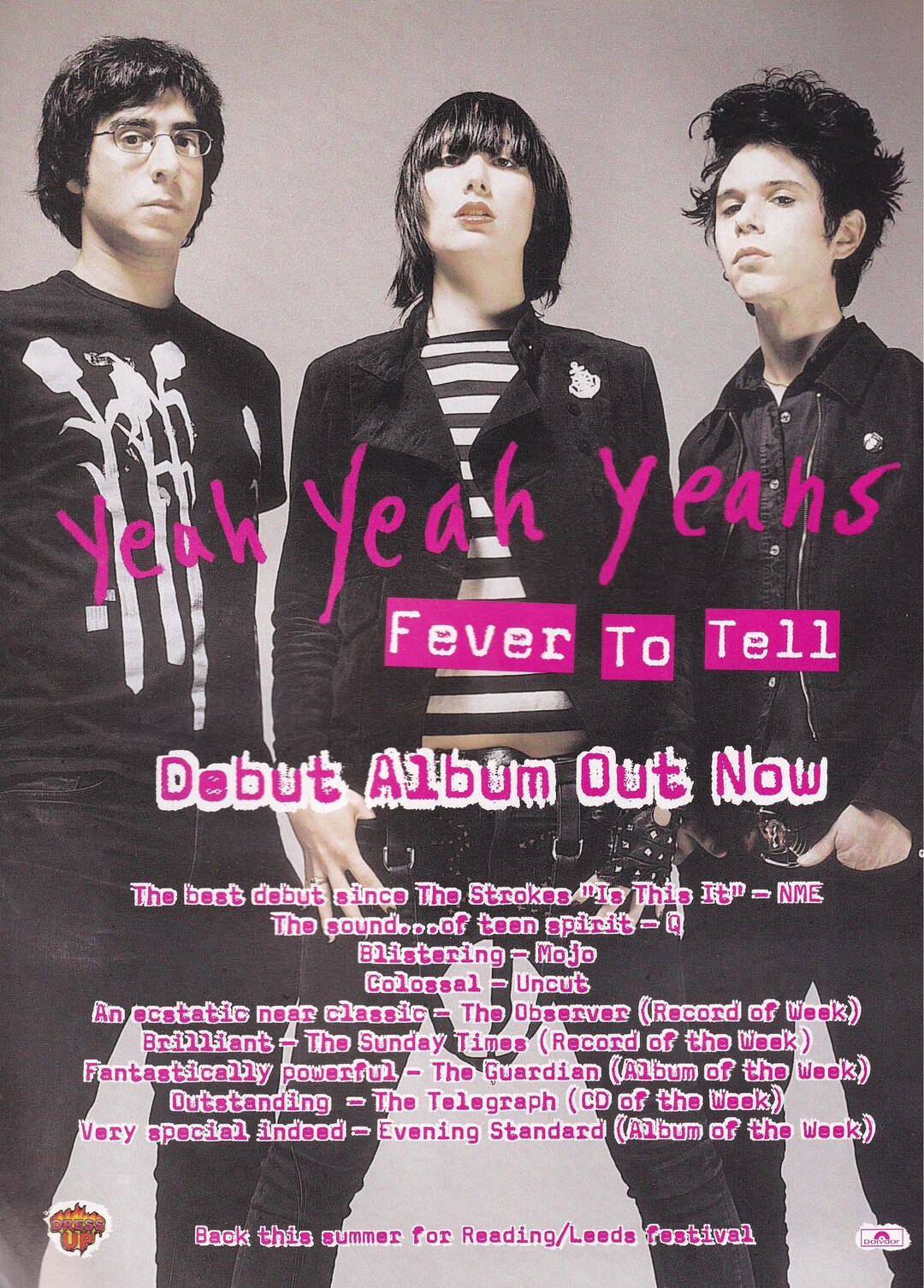 Original Vintage Mini Poster / Magazine Clipping - Yeah Yeah Yeahs ...