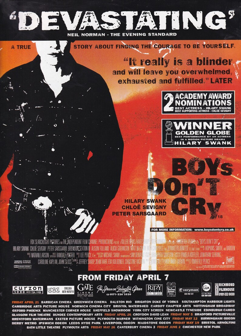 Original Vintage Mini Poster / Magazine Clipping - Boys Don't Cry - Etsy