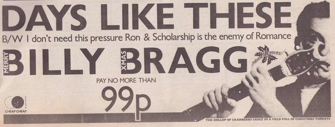 Original Vintage Mini Poster / Magazine Clipping Billy Bragg - Etsy