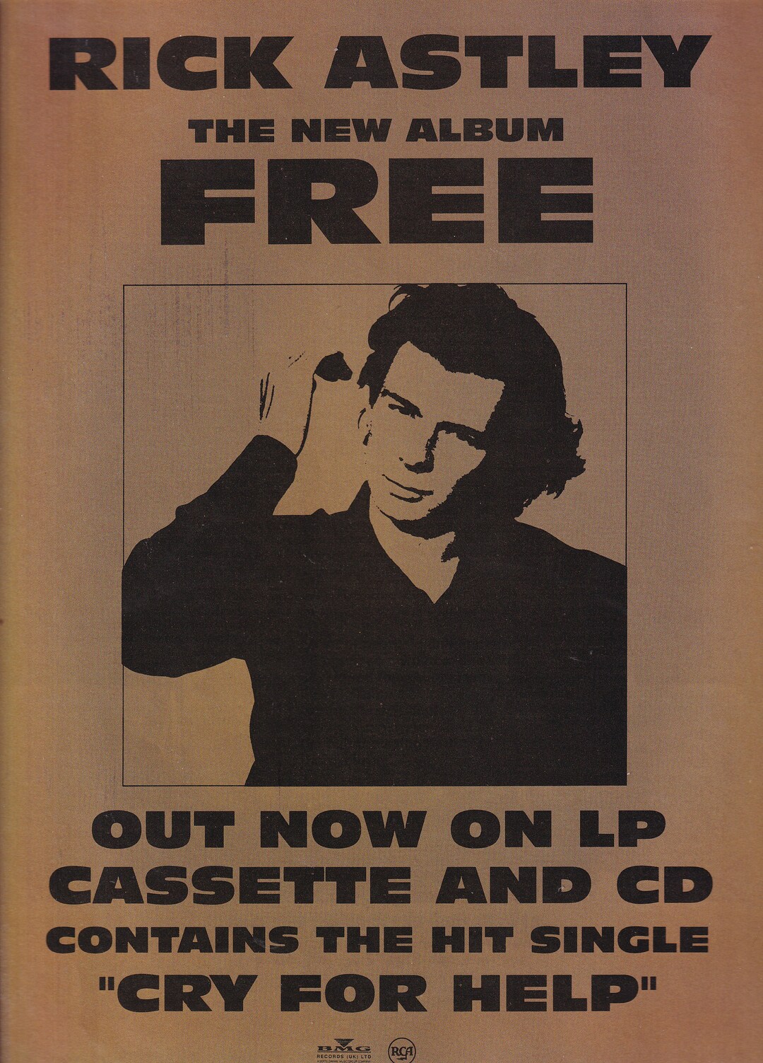 Original Vintage Mini Poster / Magazine Clipping - Rick Astley - Free ...