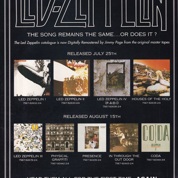 Led Zeppelin Poster - Etsy UK