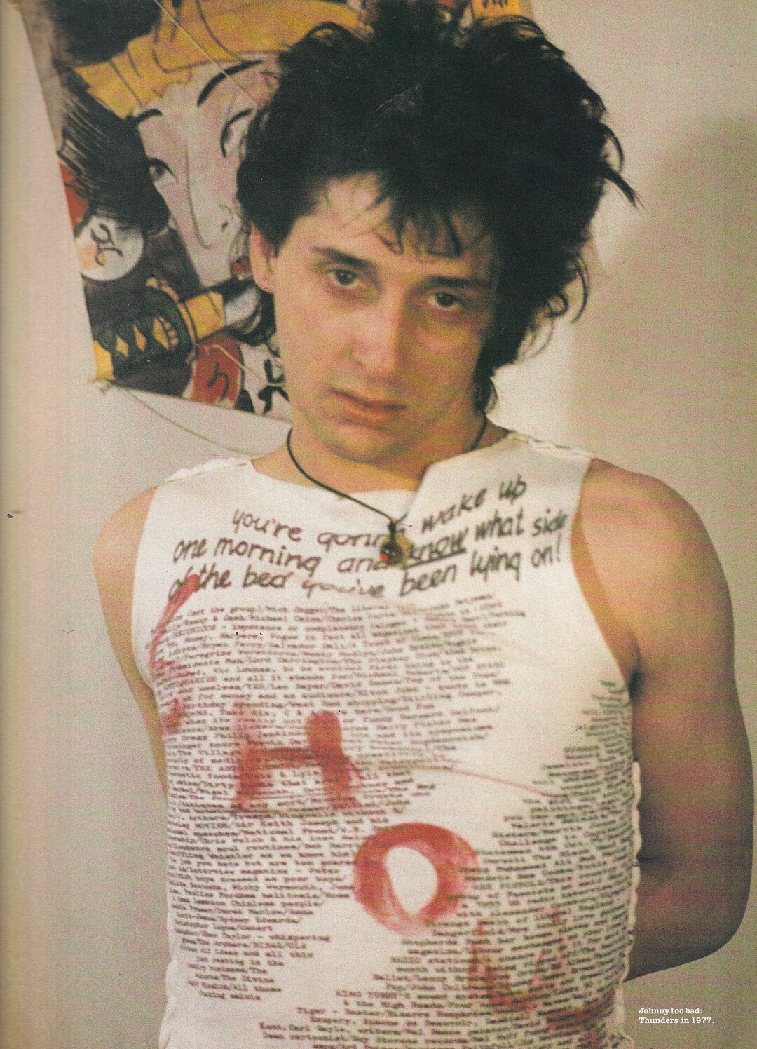 Original Vintage Mini Poster / Magazine Clipping Johnny Thunders 1970s ...