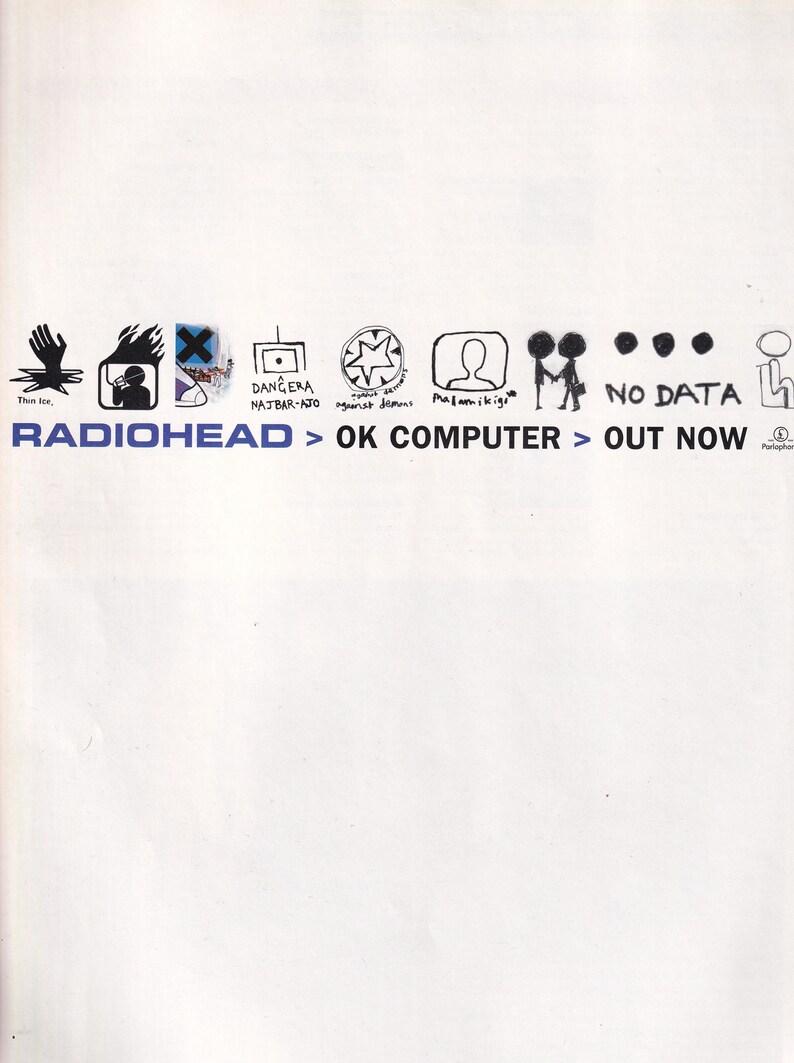 Original Vintage Mini Poster / Magazine Clipping - Radiohead - OK ...