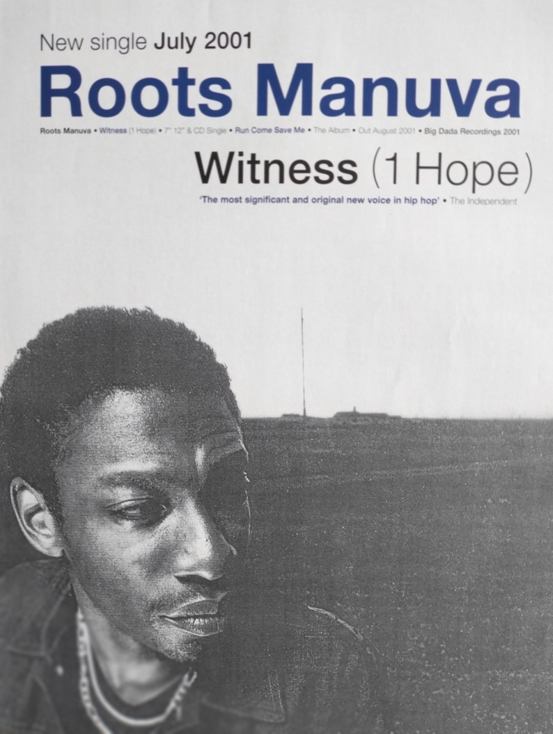 Original Vintage Mini Poster / Magazine Clipping - Roots Manuva ...