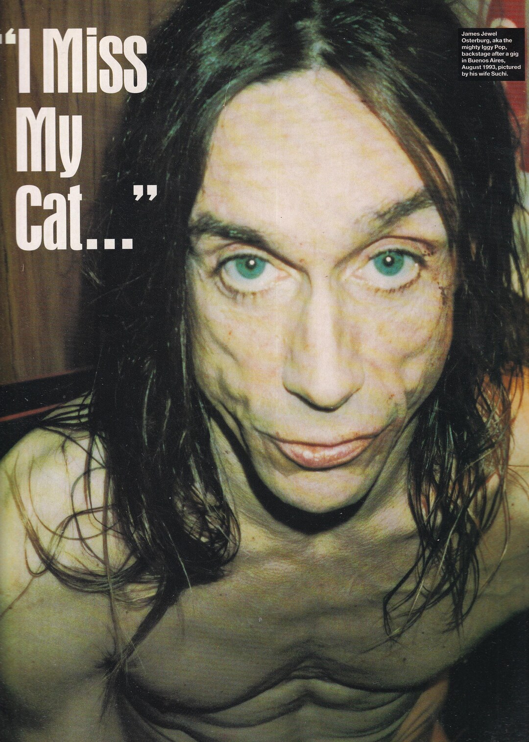 Original Vintage Mini Poster / Magazine Clipping - Iggy Pop - "i Miss ...