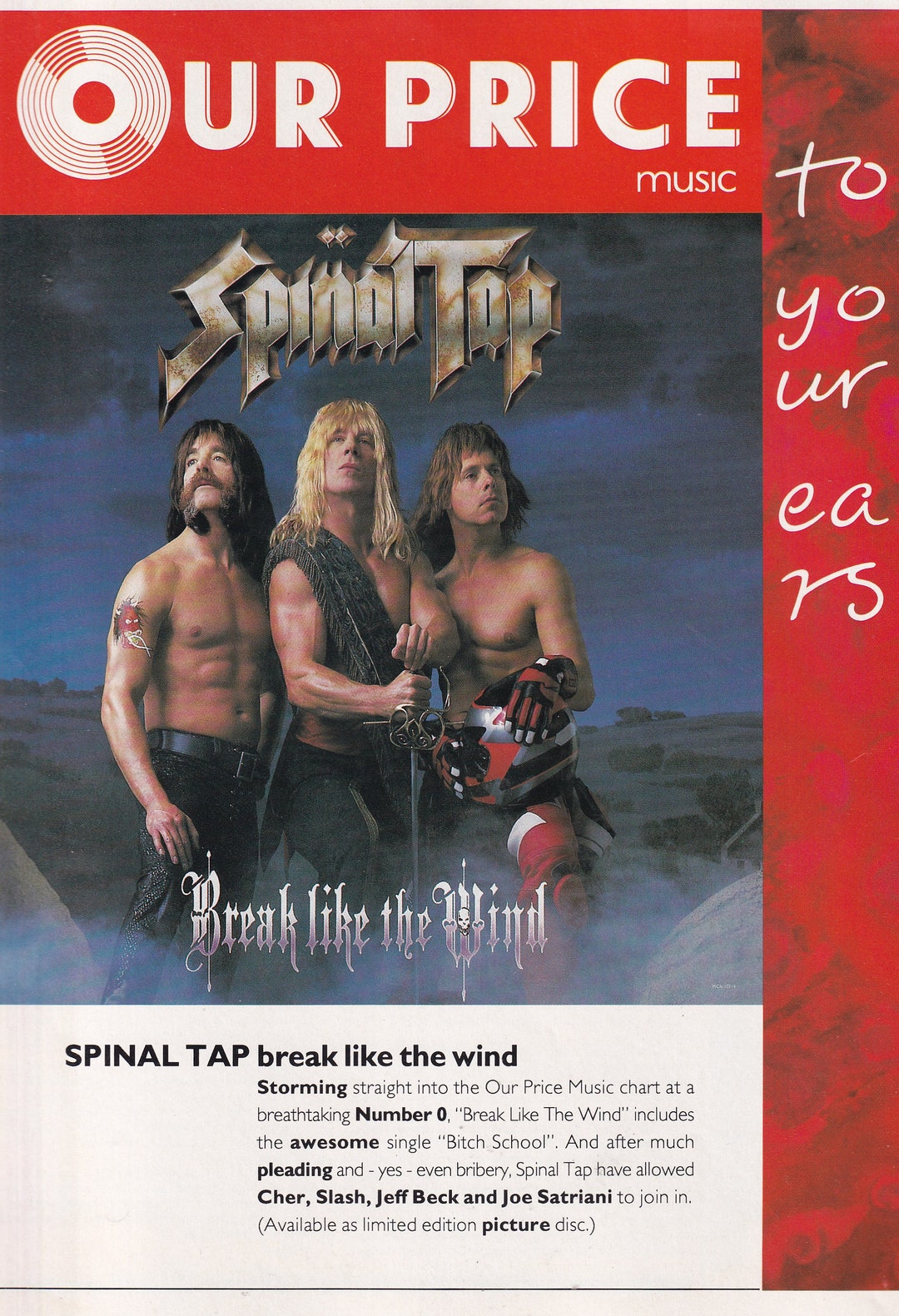 Original Vintage Mini Poster / Magazine Clipping - Spinal Tap - Break ...