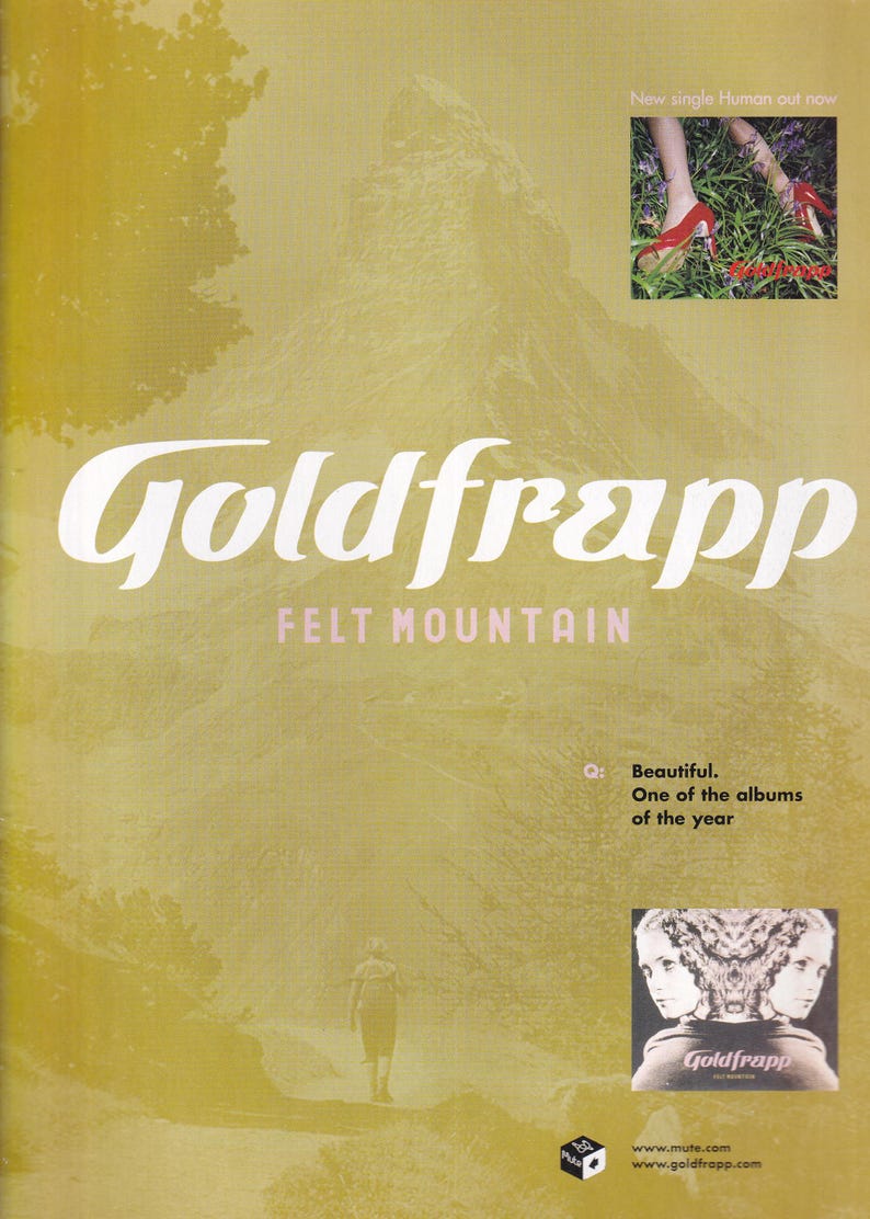 Original Vintage Mini Poster / Magazine Clipping - Goldfrapp - Felt ...