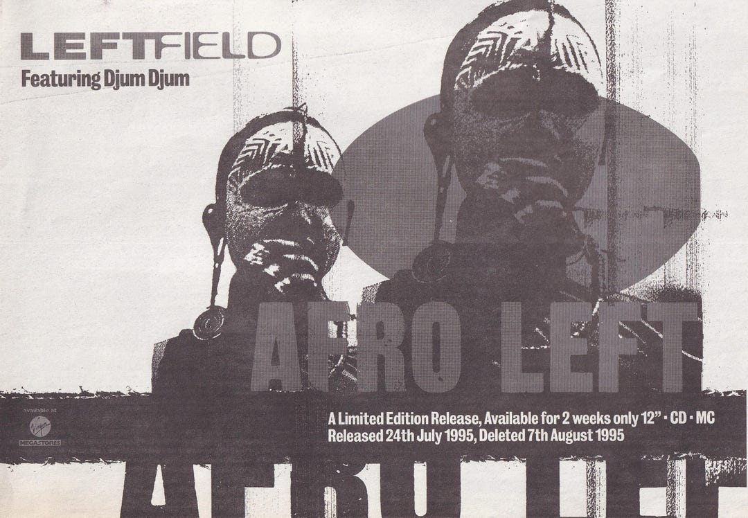 Original Vintage Mini Poster / Newspaper Clipping - Leftfield - Afro ...