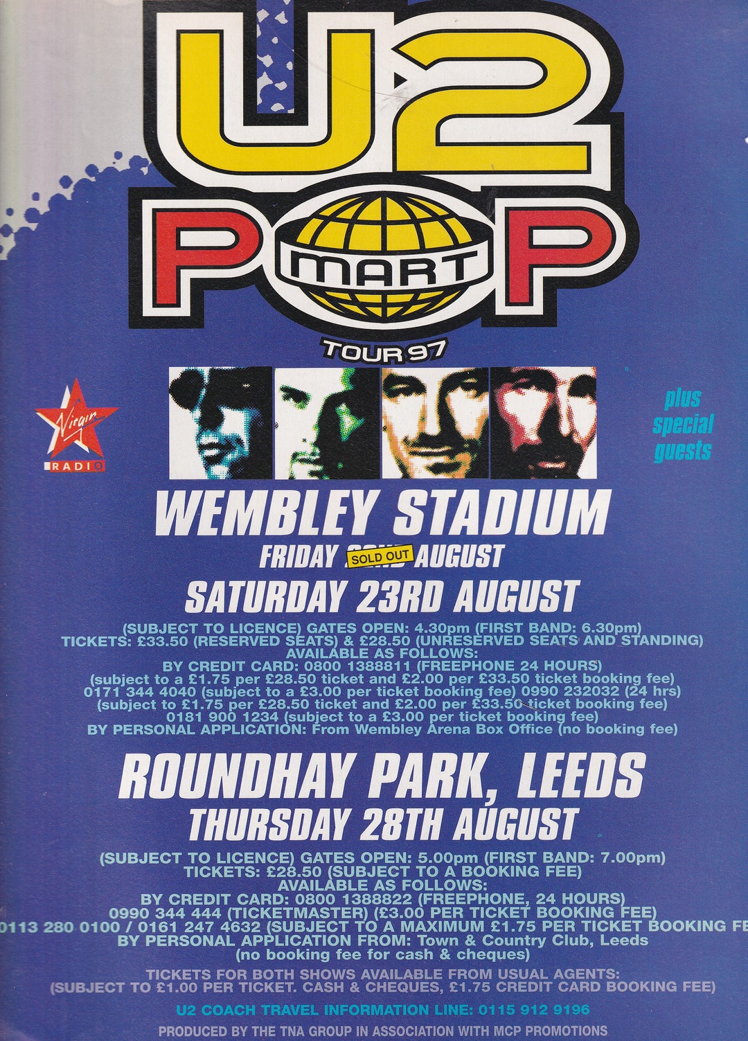 Original Vintage Mini Poster / Magazine Clipping U2 Pop Mart - Etsy