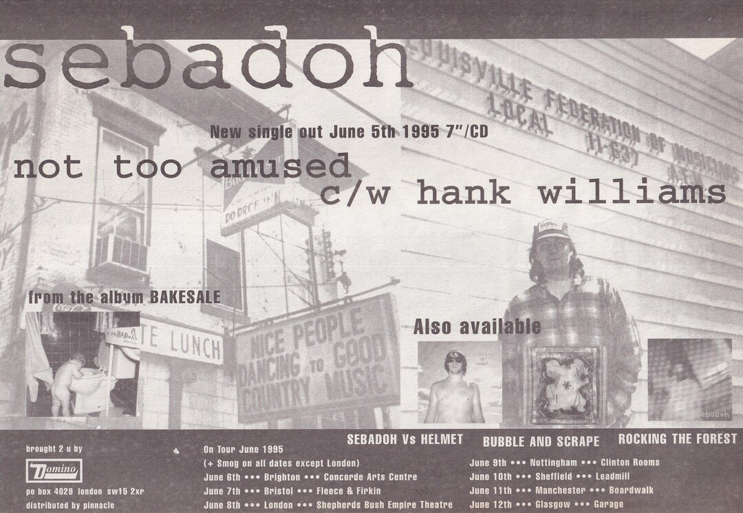 Original Vintage Mini Poster / Magazine Clipping - Sebadoh - Not Too ...