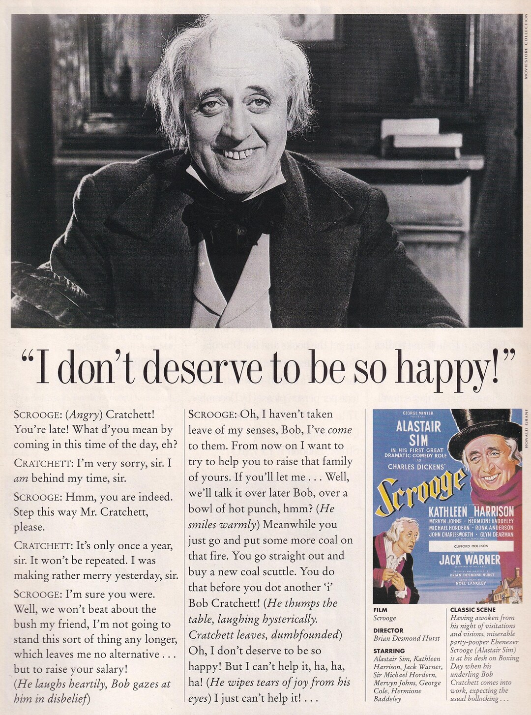 Original Vintage Mini Poster / Magazine Clipping - Scrooge (classic ...