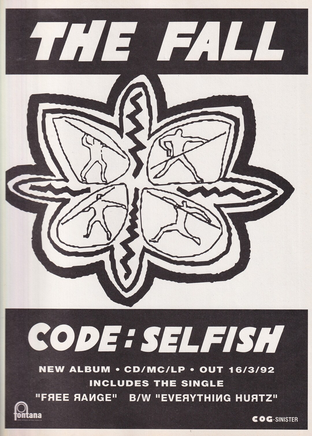 Original Vintage Mini Poster / Magazine Clipping - the Fall - Code : Selfish - Etsy