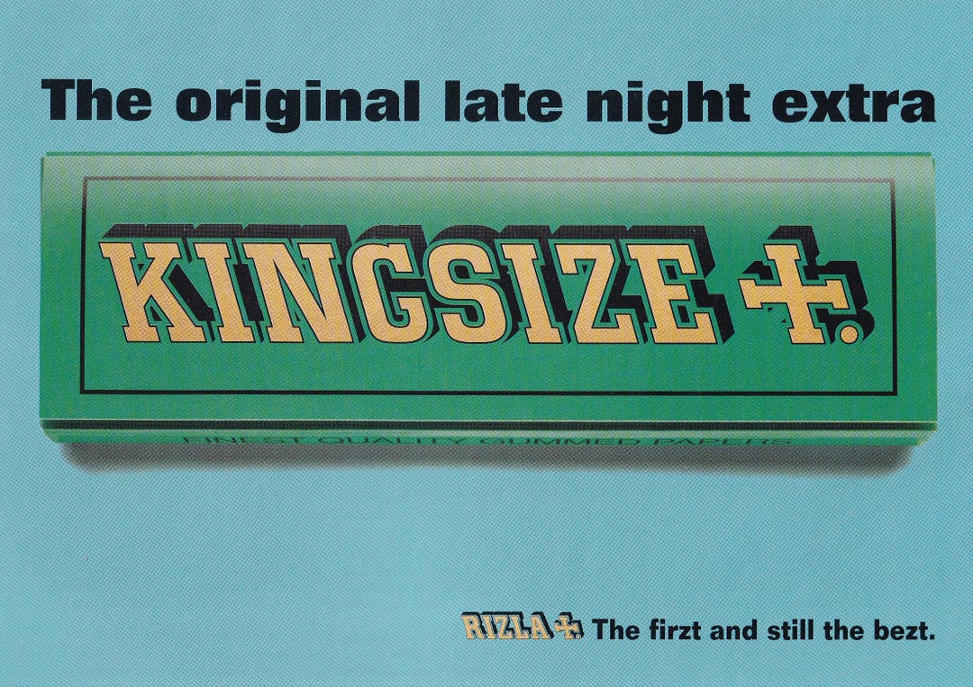Original Vintage Mini Poster / Magazine Clipping 1990s Rizla Advert - Etsy