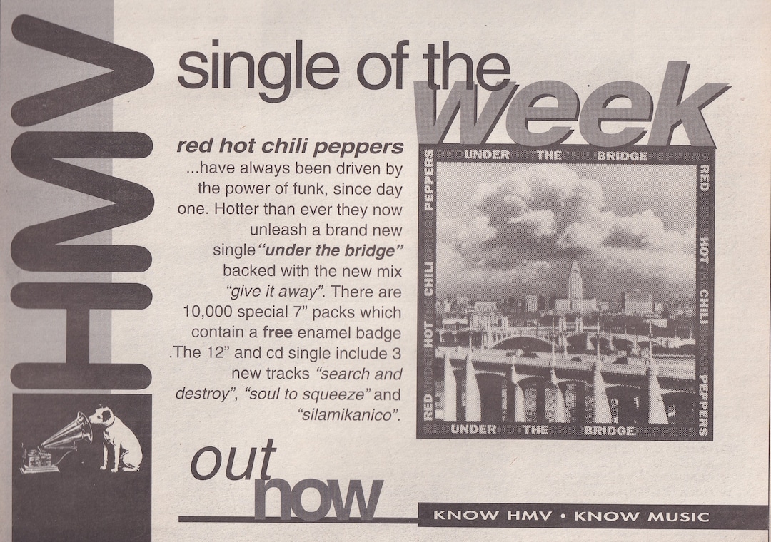 Original Vintage Mini Poster / Newspaper Clipping Red Hot Chili Peppers ...