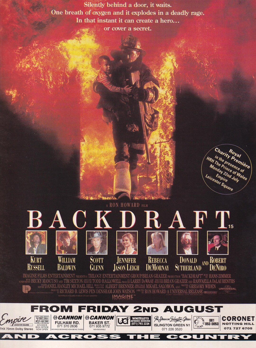 Original Vintage Mini Poster / Magazine Clipping - Backdraft - Etsy
