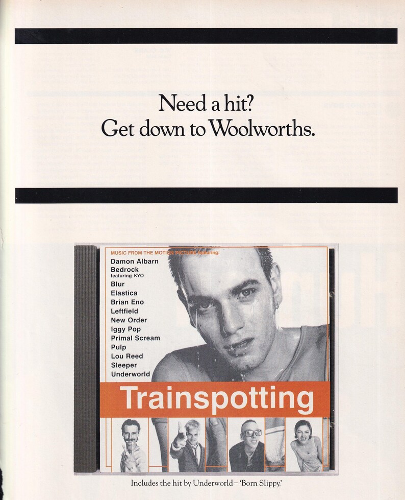 Original Vintage Mini Poster / Magazine Clipping - Trainspotting ...