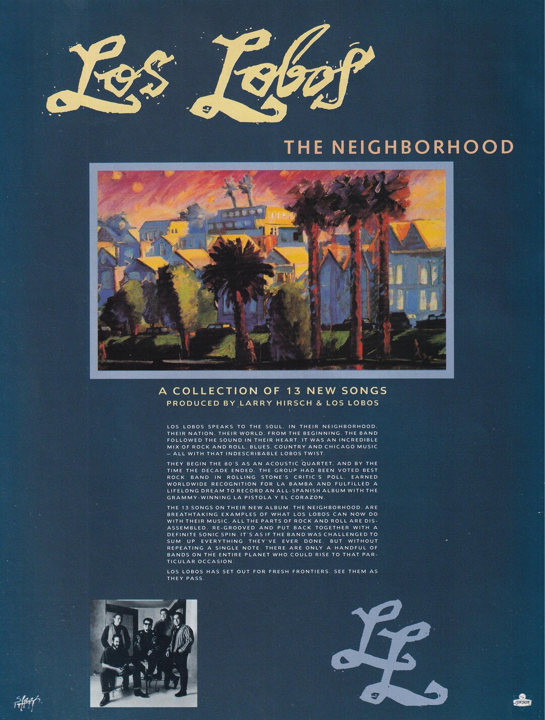 Original Vintage Mini Poster / Magazine Clipping Los Lobos the ...