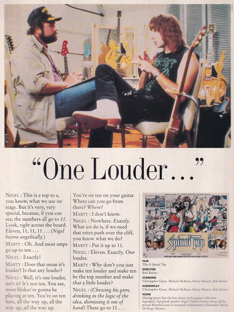 Original Vintage Mini Poster / Magazine Clipping - Spinal Tap (classic ...