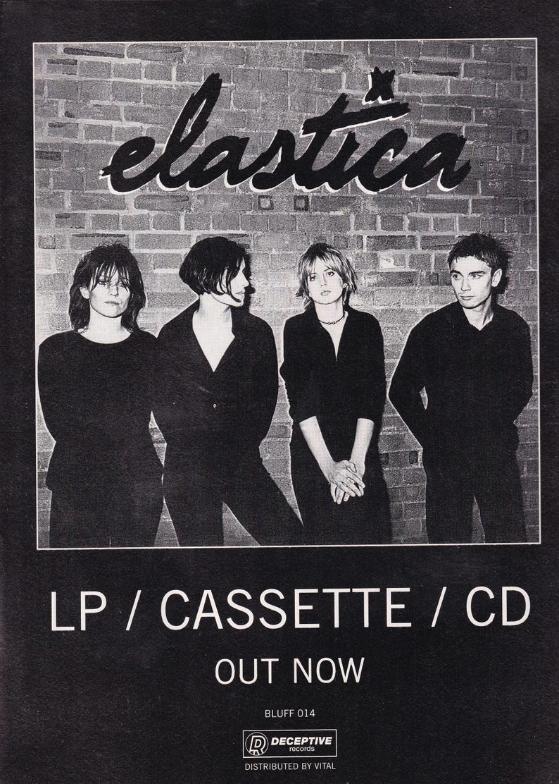 Original Vintage Mini Poster / Magazine Clipping - Elastica - Debut ...