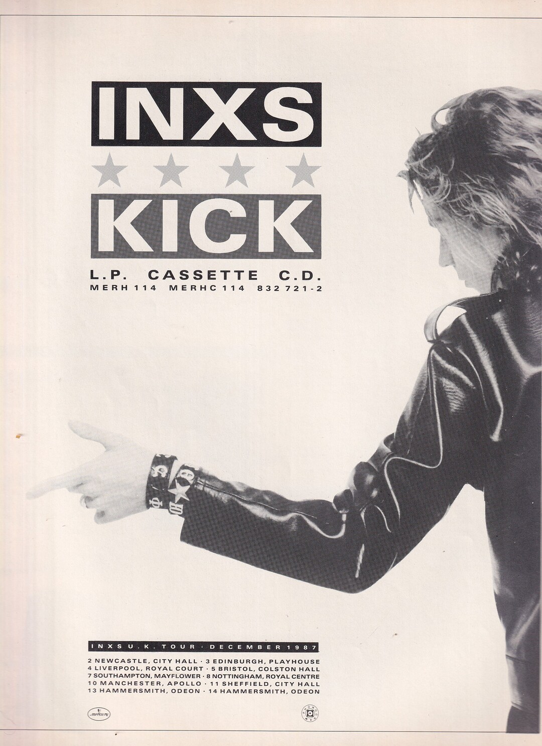 Original Vintage Mini Poster / Magazine Clipping - INXS - Kick - Etsy