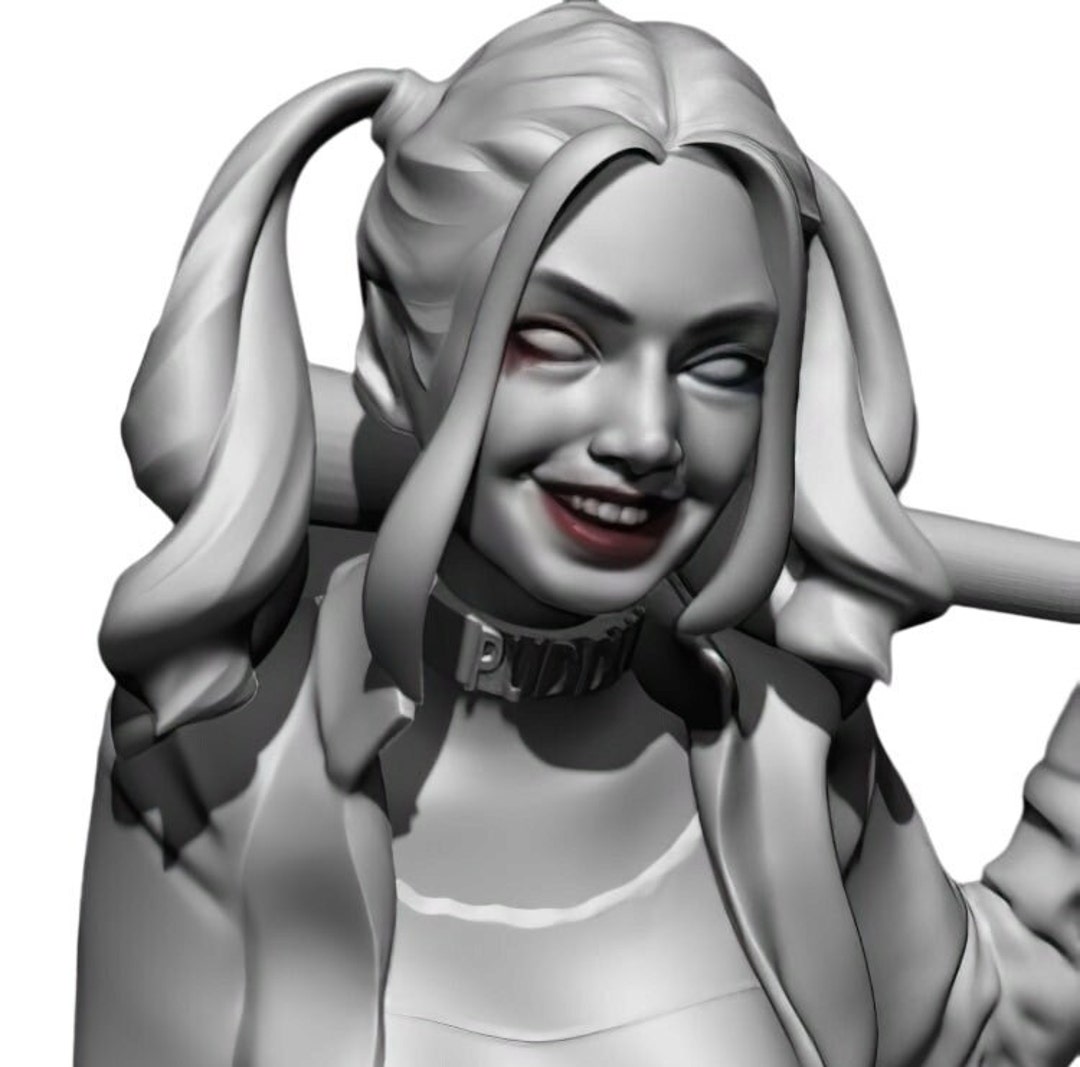 Detailed 3D Print STL File of Harley Quinn Character - Etsy