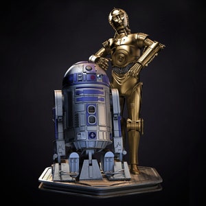 R2D2 and CP30 3D Printing STL File - Star Wars Collectibles - Etsy