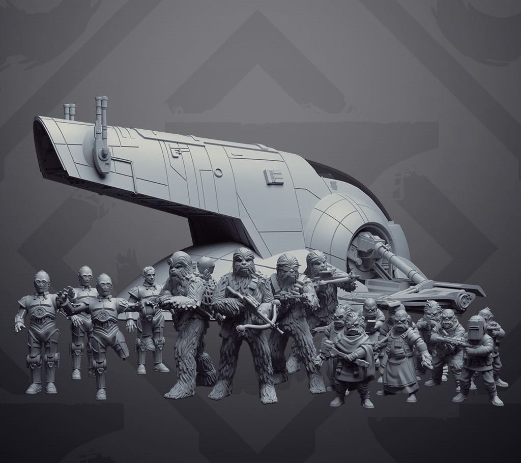 Slave Boba Fett, Skullforge, Ugnaughts, Chewbacca Star Wars 3D Print ...