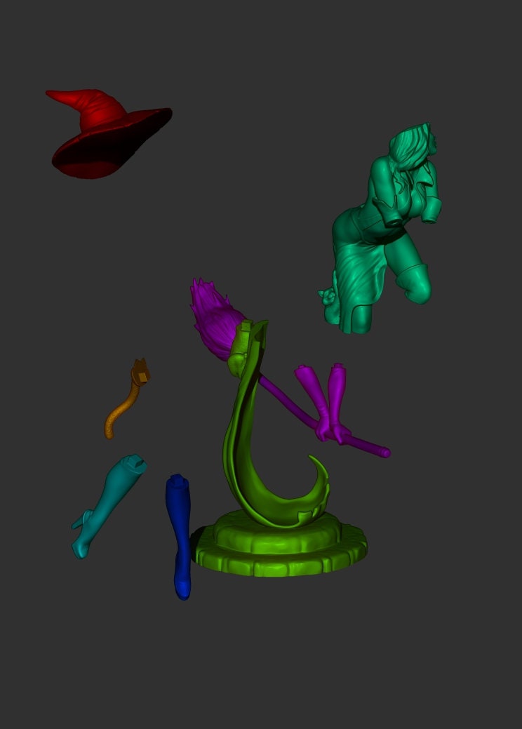 The Witch 3D Printable STL File: Craft Your Own Dark Sorceress - Etsy