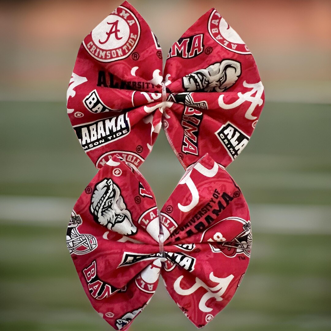 Alabama Crimson Tide Jumbo Bow Clip or Headband (made to Order) - Etsy