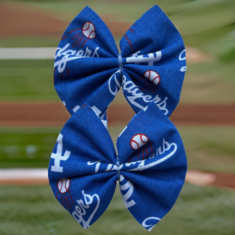 La Dodgers Hair Bow - Etsy