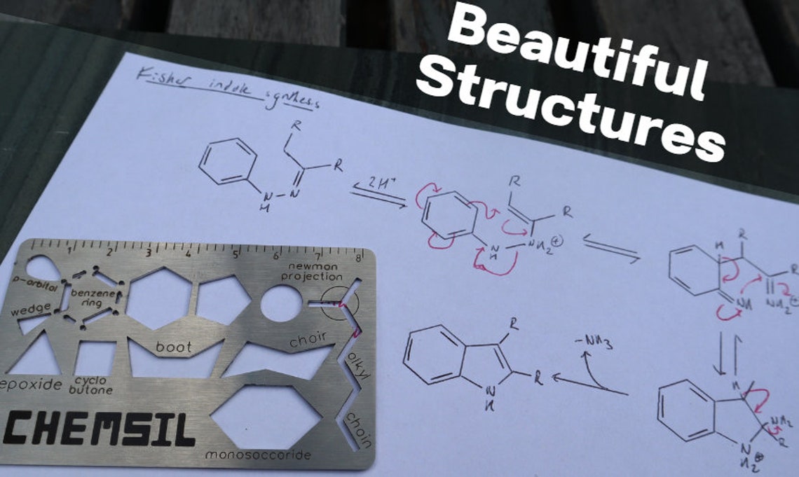 Chemsil Plantilla de química orgánica - Etsy España