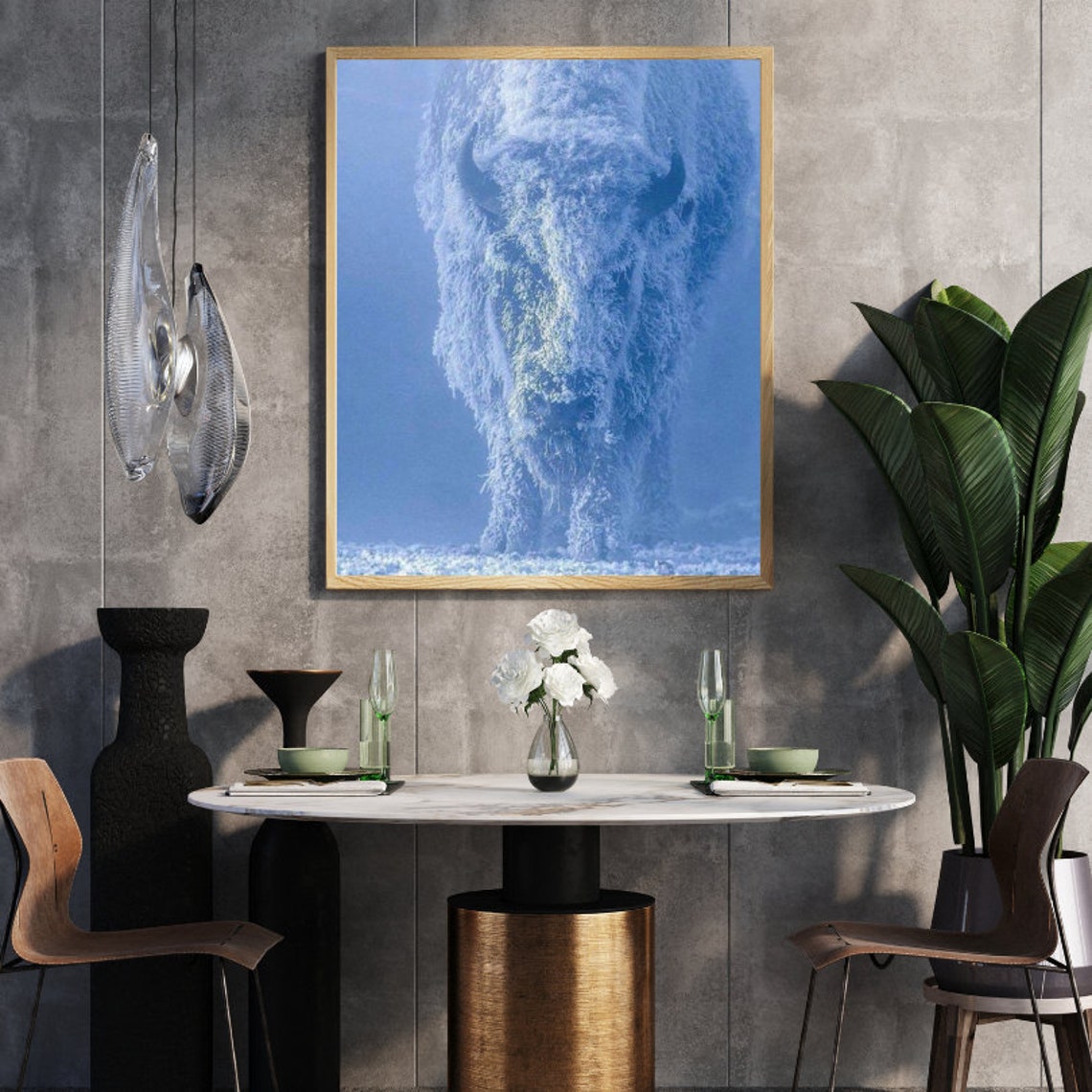 Frozen Bison - Etsy
