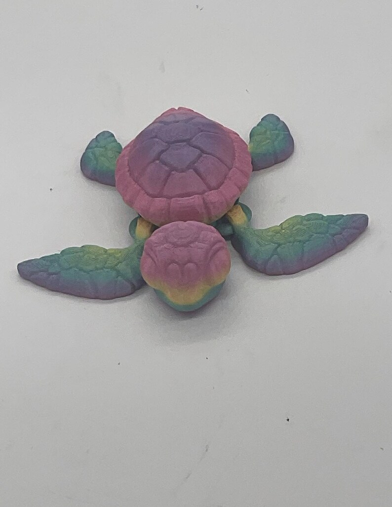 3D Printed Rainbow Sea Turtle | Fidget Toy | Desk Pet - Etsy Australia