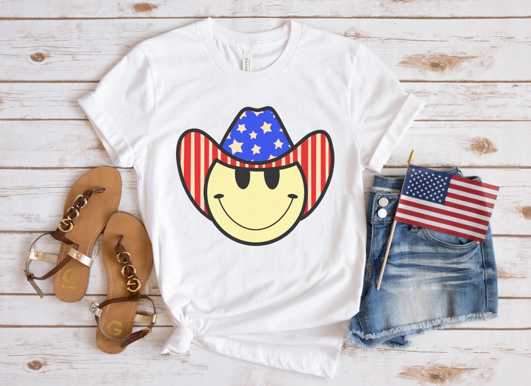 American Cowboy Smiley PNG - Etsy