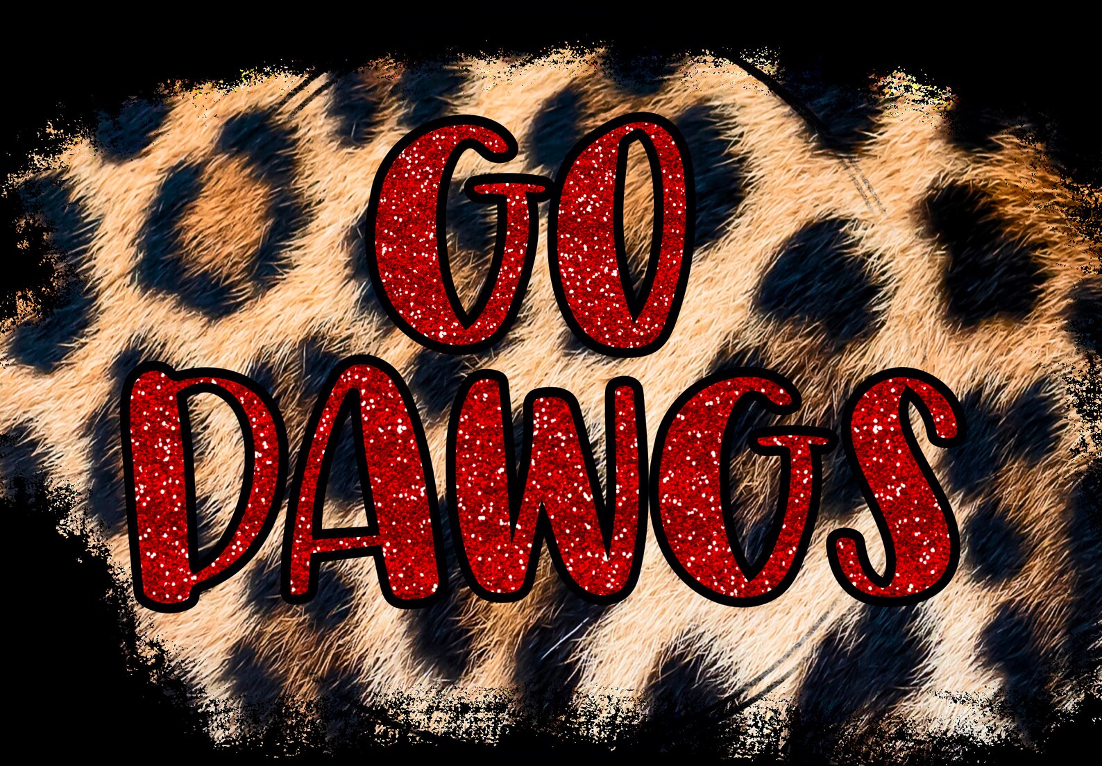 GO DAWGS (red Glitter) - PNG Digital Download - Etsy