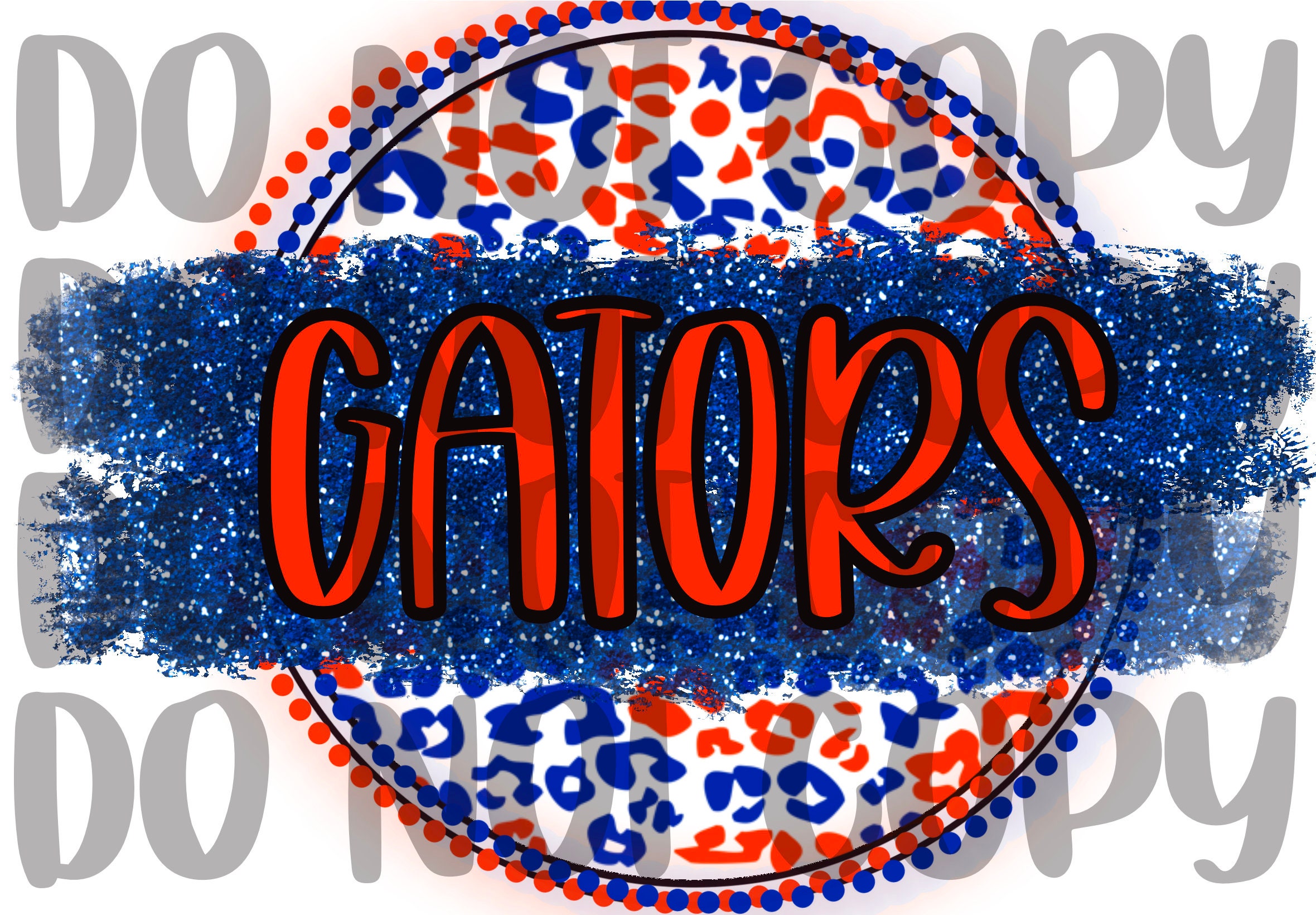 Cheetah Gators Blue Glitter - PNG Digital Download - Etsy