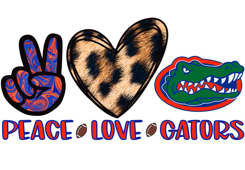 Peace Love GATORS - Florida Gators - PNG Digital Download - Etsy