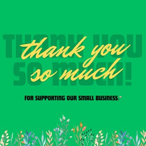 Green Thank You Editable Printable Card DIY - Etsy
