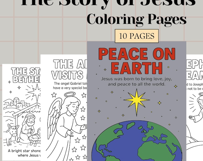 Birth of Jesus Christmas Story Coloring Pages - Christian Kids Art ...