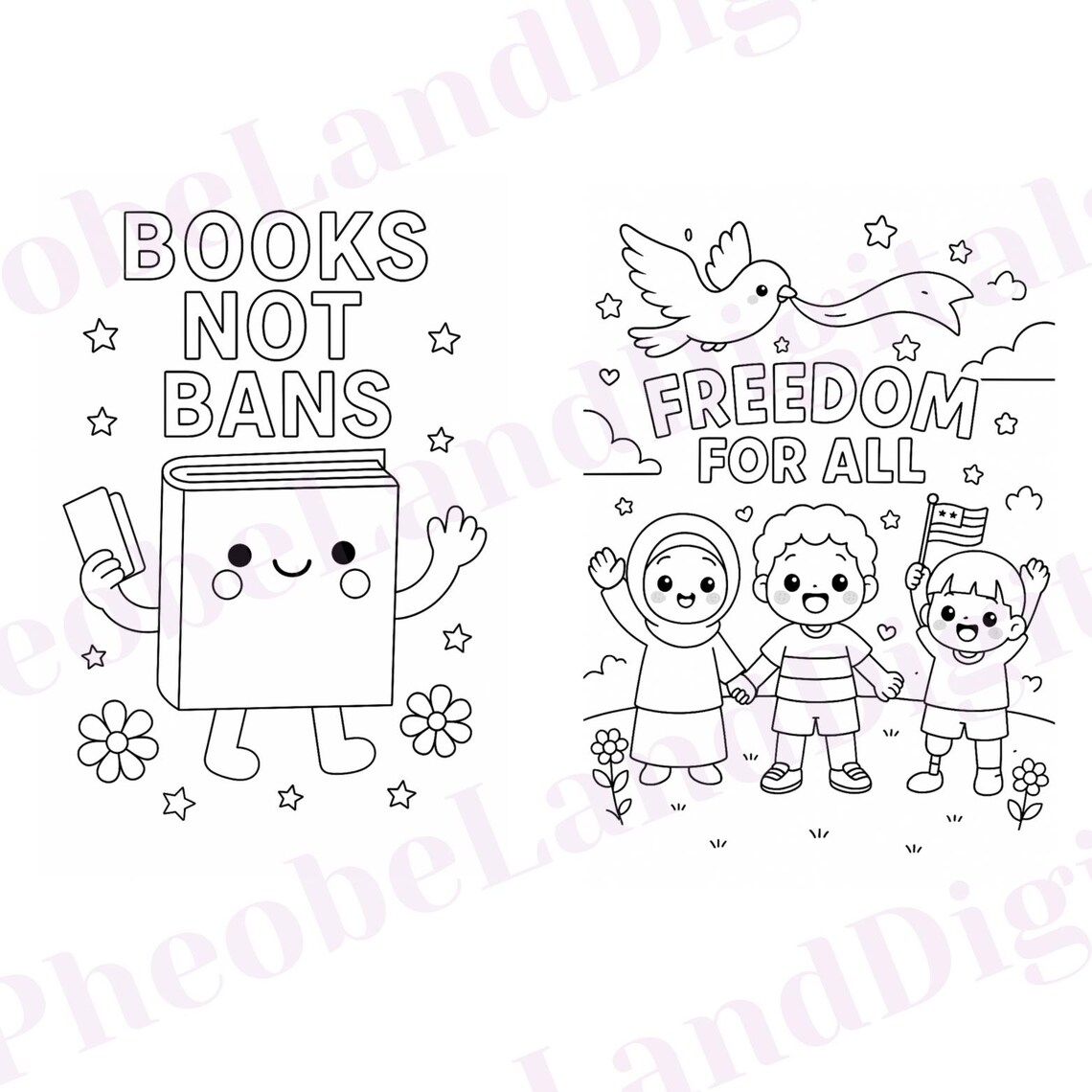 Empowerment Coloring Pages for Kids: Activism and Inclusion Art (PDF ...