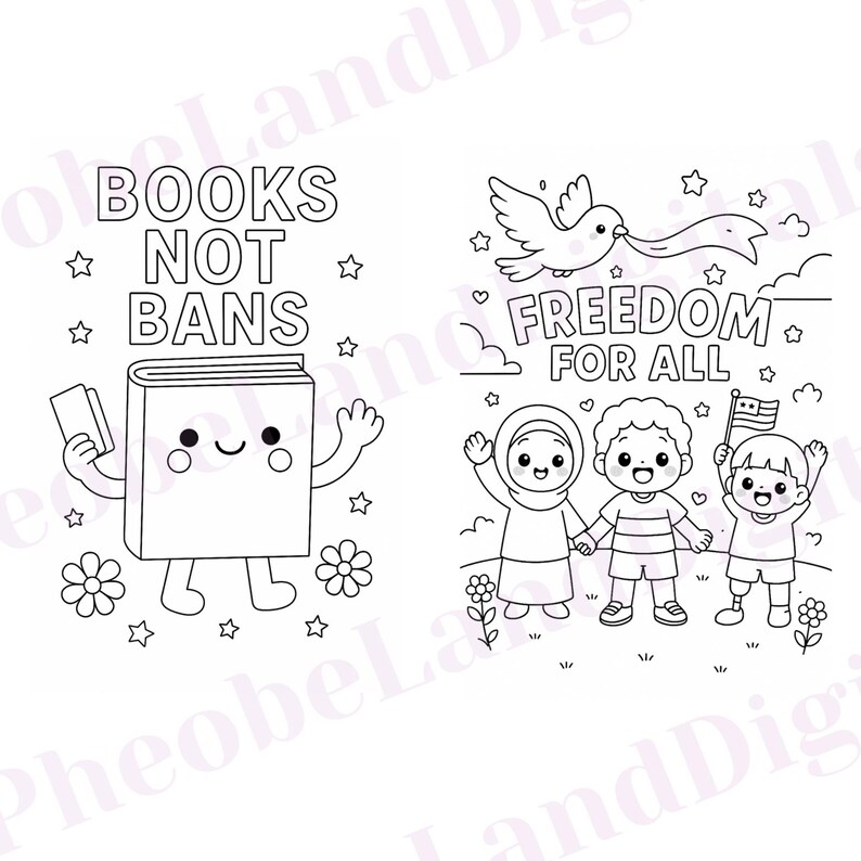 Empowerment Coloring Pages for Kids: Activism and Inclusion Art (PDF ...