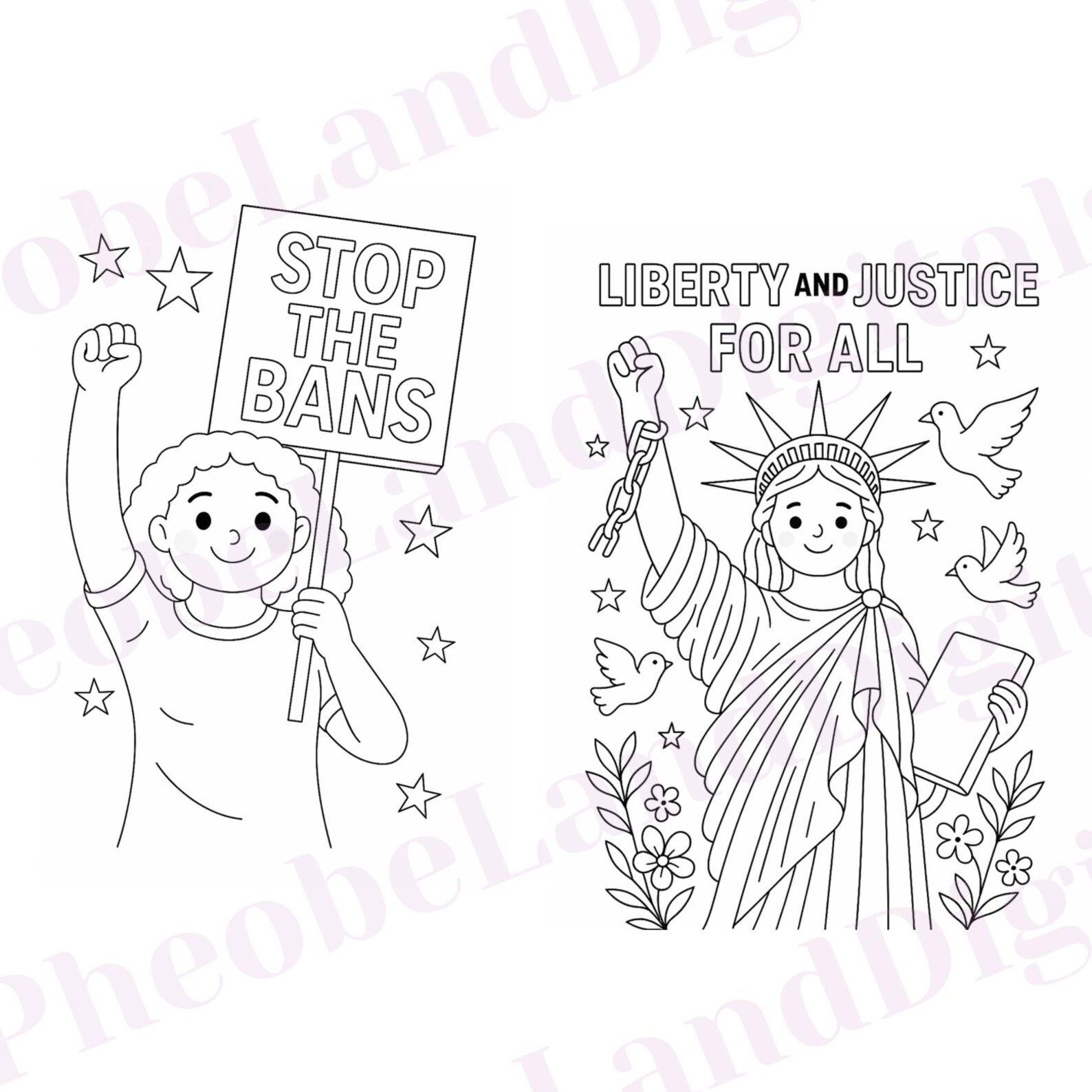 Empowerment Coloring Pages for Kids: Activism and Inclusion Art (PDF ...
