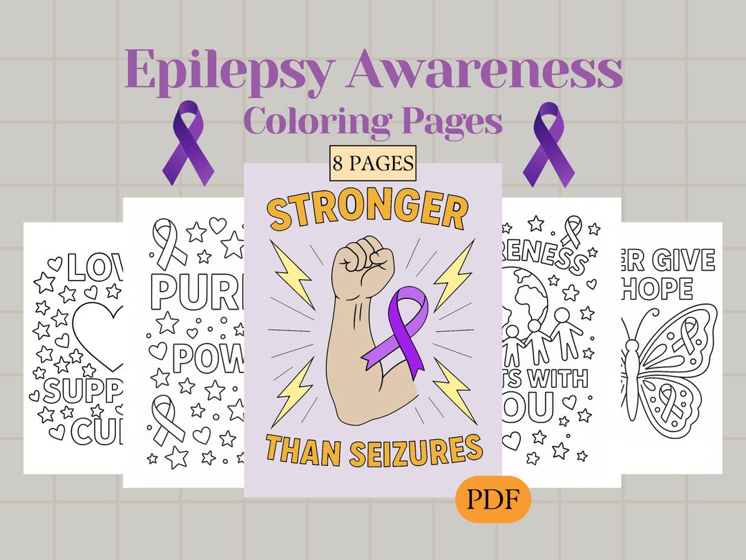 Epilepsy Awareness Coloring Pages | Seizure Awareness Printables | 8 ...