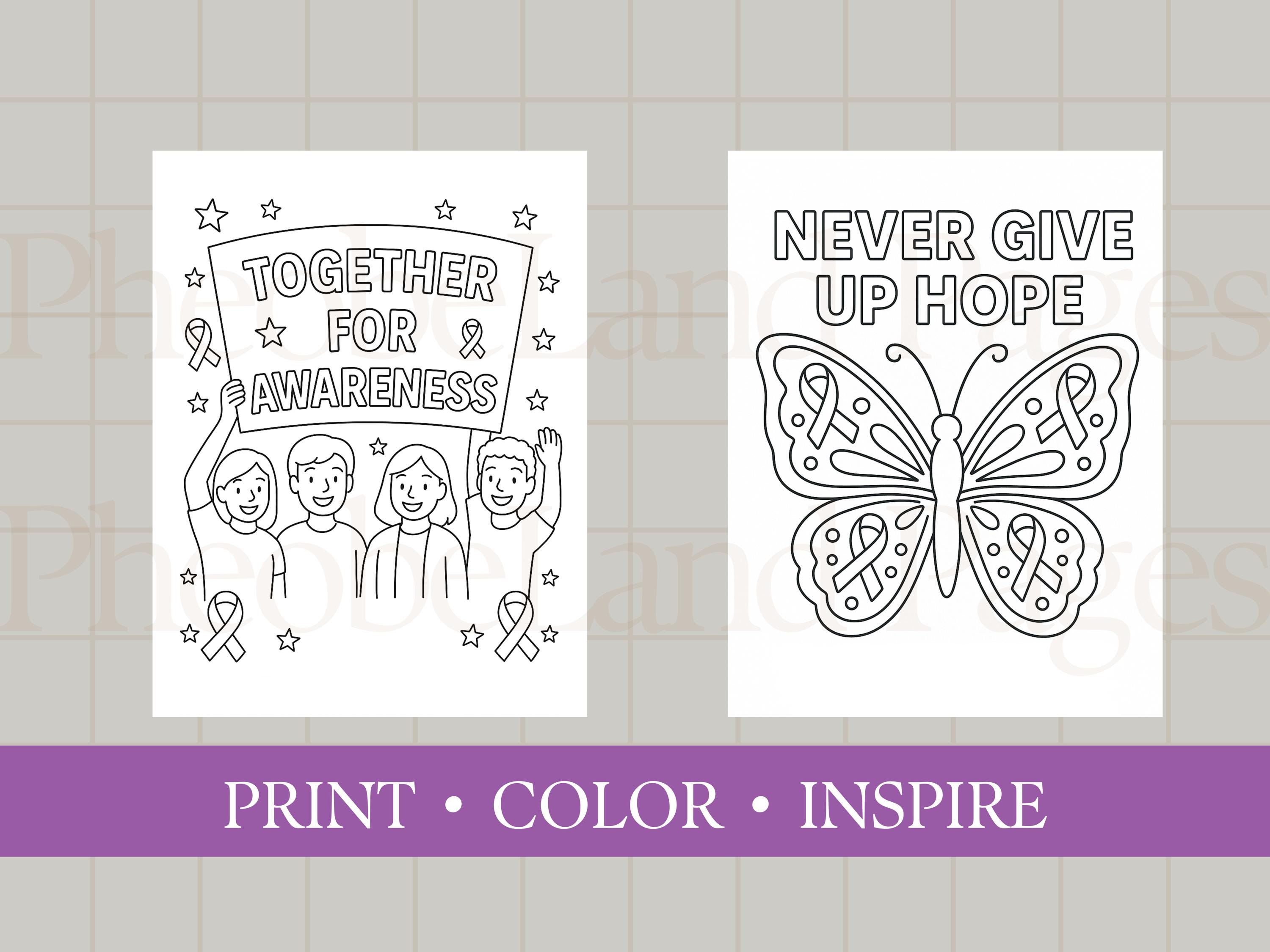 Epilepsy Awareness Coloring Pages | Seizure Awareness Printables | 8 ...