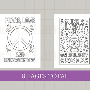 Epilepsy Awareness Coloring Pages | Seizure Awareness Printables | 8 ...