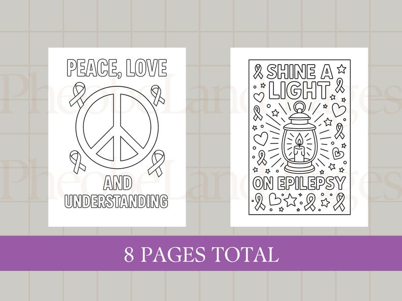 Epilepsy Awareness Coloring Pages | Seizure Awareness Printables | 8 ...